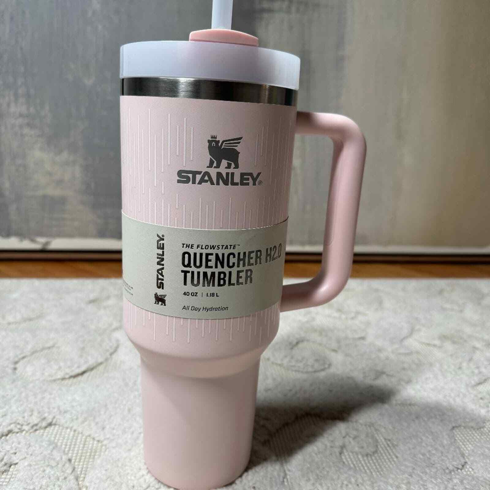 STANLEY Pink Cup Quencher H2o Tumbler 40 OZ Soft Rain Bloom NWT | eBay