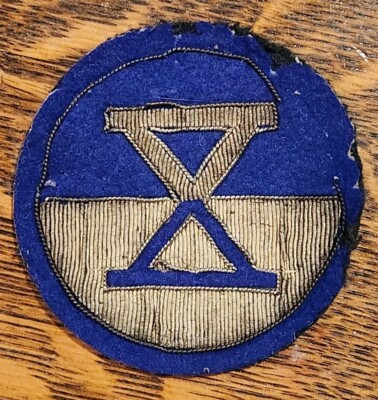 Original WWII 10th Corps Theater Made Bullion Patch / Uniform Removed ...