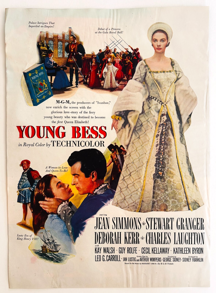 1953 Young Bess Movie Advertisement Jean Simmons Queen Elizabeth Film ...