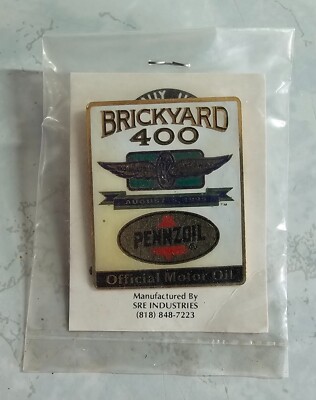 1995 Brickyard 400 Event Pennzoil Oil Sponsors Collector Pin Tie Indy ...