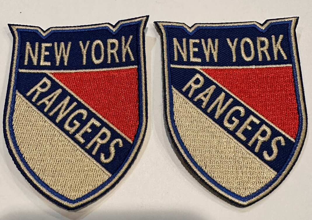 (2)-NEW YORK RANGERS VINTAGE STYLE EMBROIDERED IRON ON PATCHES ...