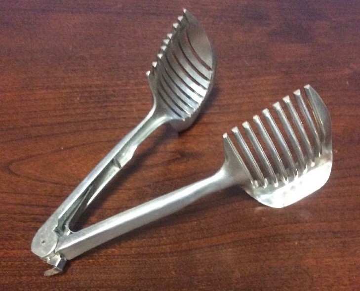 VTG Tomato Egg Potato Mushroom Veg Tong Holder To Aid In Slicing ...