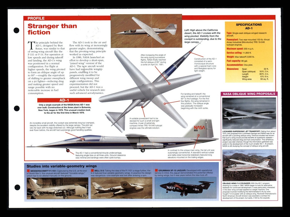 Ames Nasa Oblique Wing Aircraft Oblique Wing Research Aircraft – The