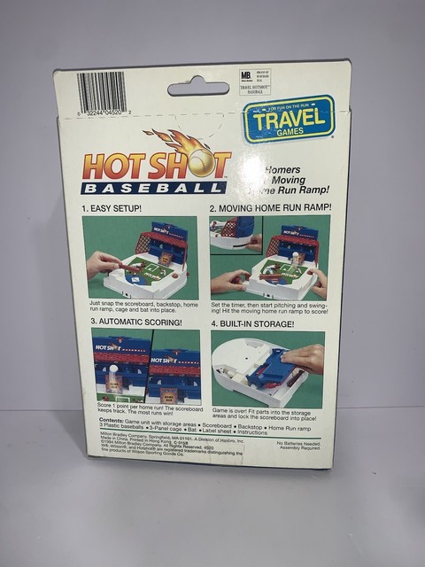 Vintage 1994 Travel Game Hot Shot Baseball Milton Bradley 4520 Hipster ...