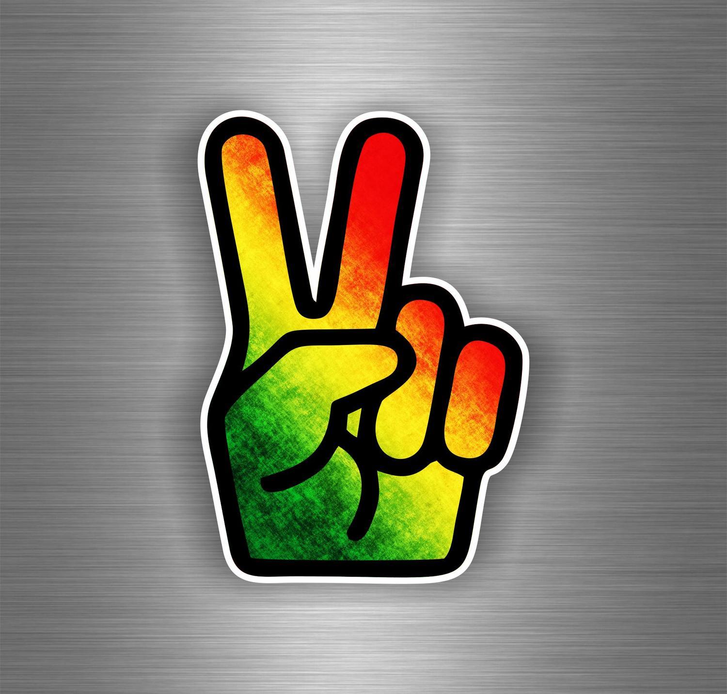 Sticker car decal rasta reggae JAH lion of judah one love rastafarai ...