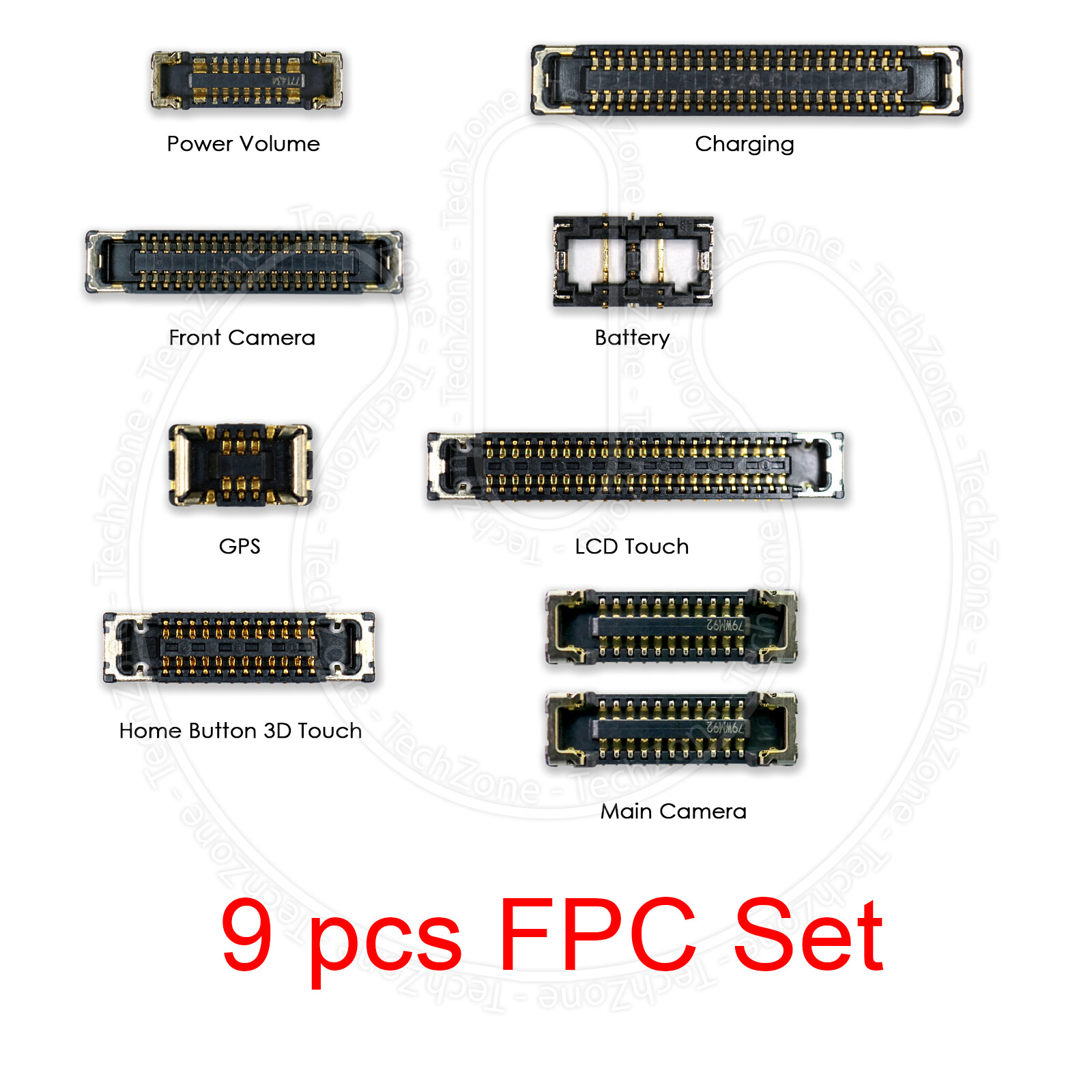 For iPhone 7 Plus Logic Board All Complete Full 9 Pcs FPC Connector Set ...