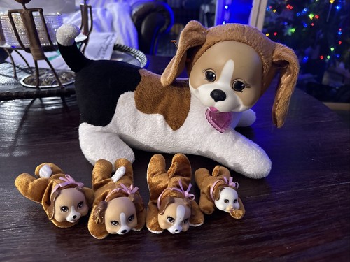Puppy Surprise Misty Beagle Calico Stuffed Dog Plush w/4 Puppies 2016 ...