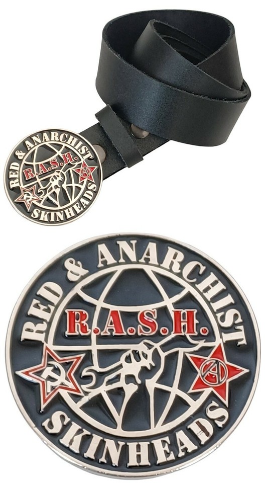 Beltless buckle, R.A.S.H. Red and Anarchist Skinhead | eBay
