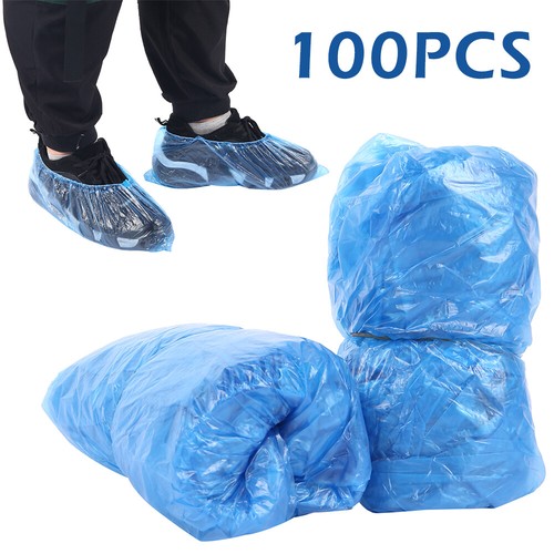100PCS Disposable Plastic Shoe Covers Rain Overshoes Protector ...