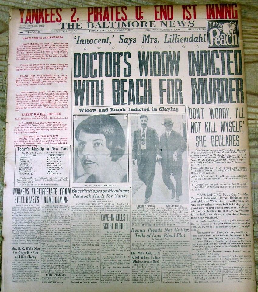 1927 display newspaper NEW YORK YANKEES WIN baseball WORLD SERIES vs ...