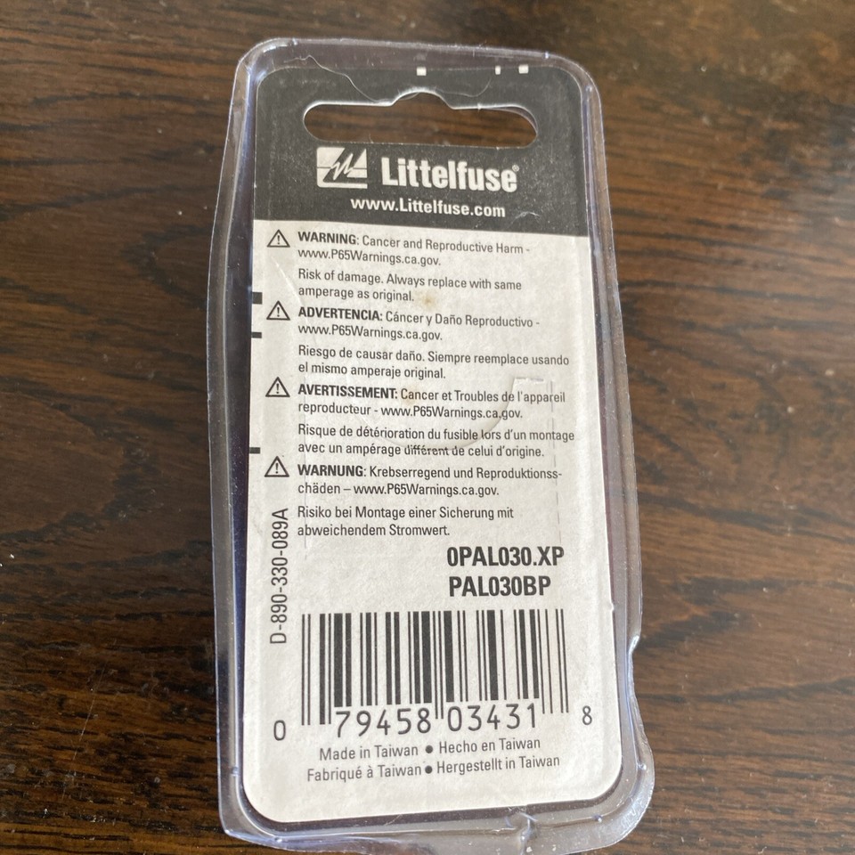 Littlefuse PAL030BP 30A PAL Fuse, Female Terminal. | eBay