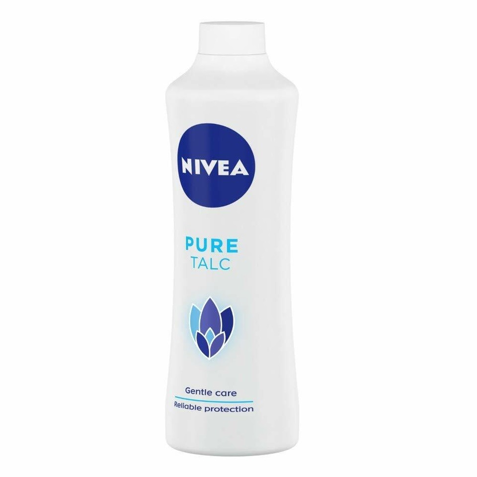 NIVEA Pure Talc Powder for Men & Women - For Gentle Body Fragrance -100 ...