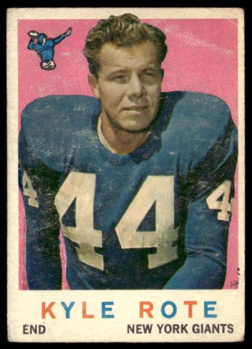 1959 Topps #7 Kyle Rote Football New York Giants | eBay