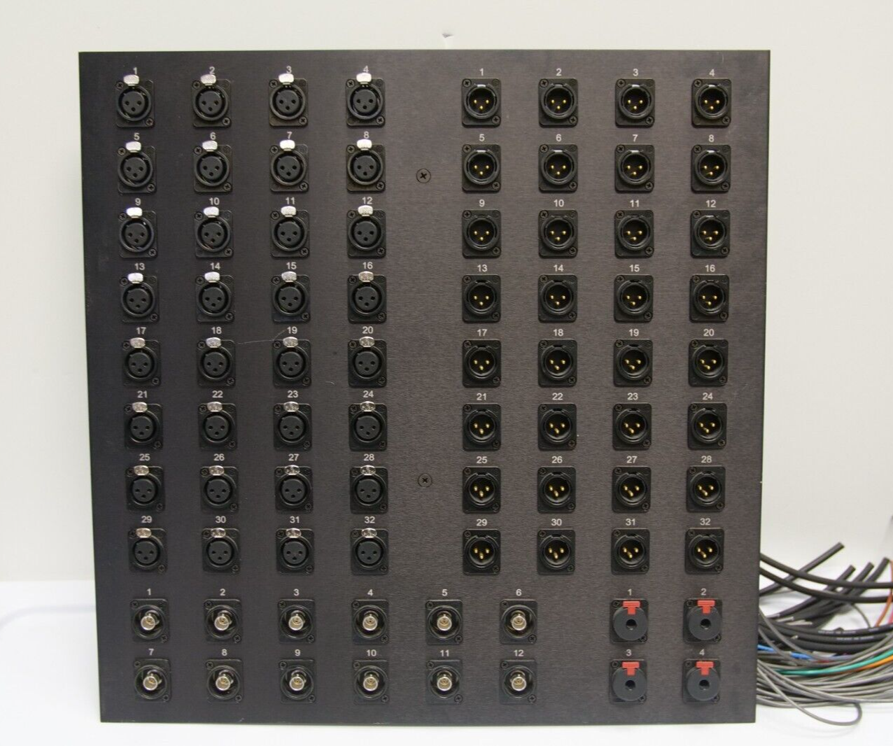 Custom Patch Panel Audio 64 XLR, 12 BNC, 4 1/4in | eBay