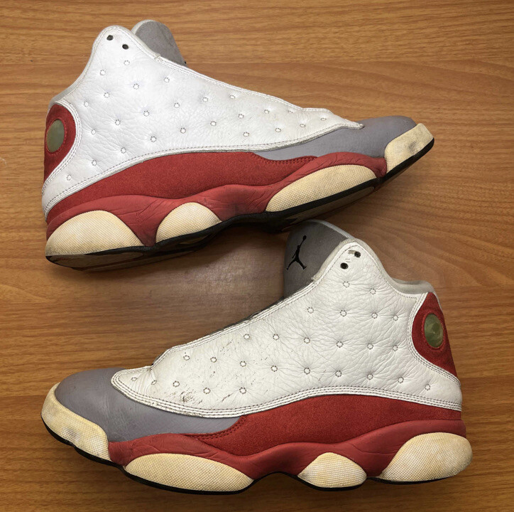 Nike Air Jordan 13 XIII Retro Grey Toe 2014 Red Size 10.5 Sneakers ...