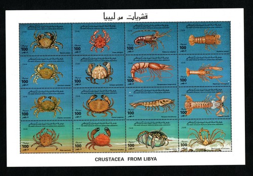 1996- Libya-Crustacea from Libya- Marine life ocean fauna scorpions ...