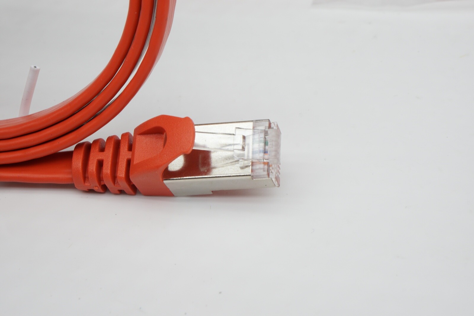 (5) New 3FT CAT 7 Red STP Flat LAN Direct Ethernet Patch Cable 32AWG 4P ...