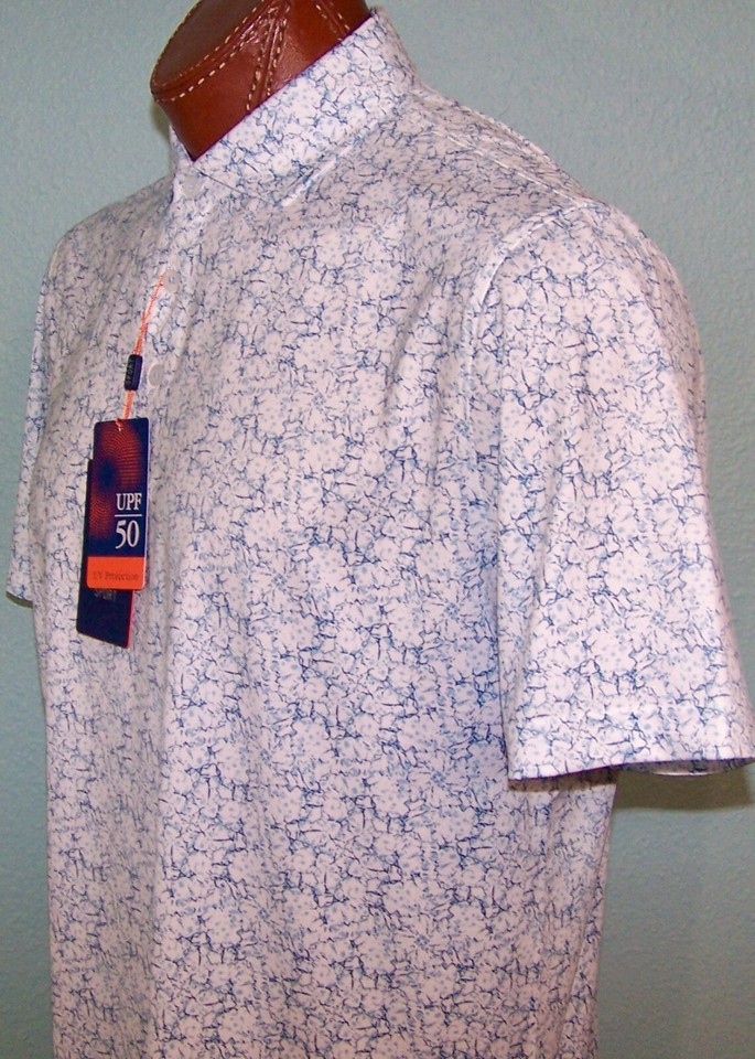 DONALD ROSS SPORT s/s Trimmer UPF 50 WICKING polo sz L OIL & WATER ...