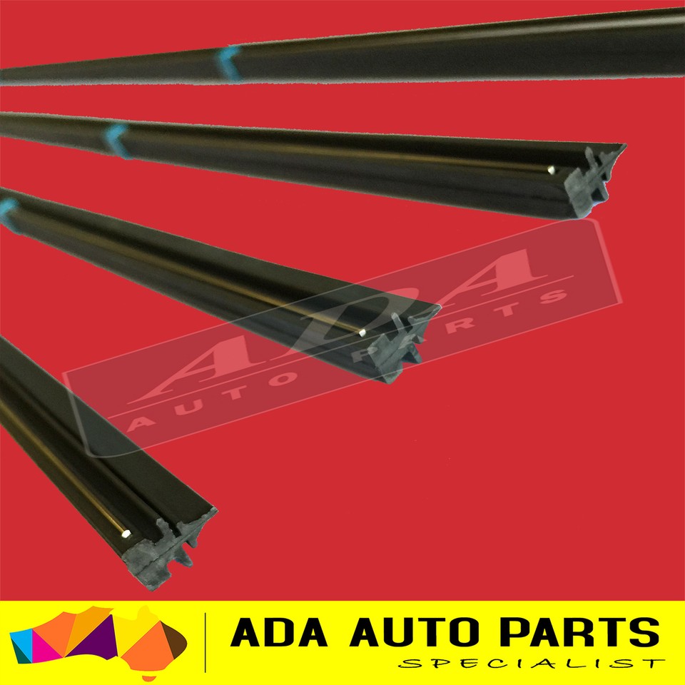 4 x Premium Wiper Blade Inserts Refills 8mm 28" Twin Rail Metal Back ...