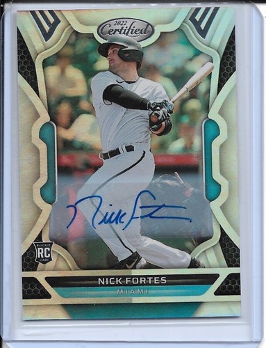 2022 PANINI CHRONICLES CERTIFIED NICK FORTES ROOKIE AUTO SIGNED ...
