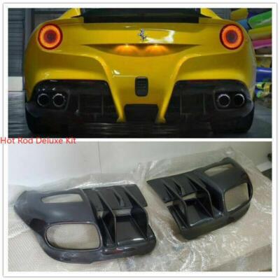 FOR FERRARI F12 BERLINETTA CARBON FIBER REAR BUMPER DIFFUSER SPLITTER ...