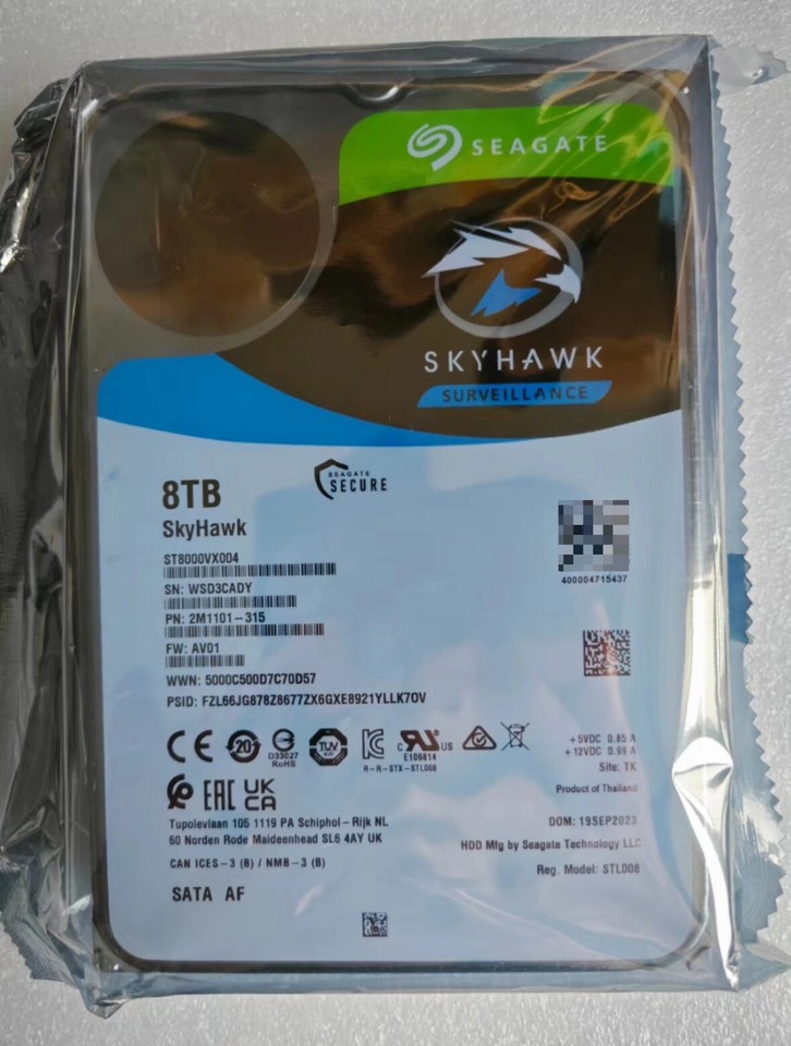 Seagate SkyHawk Surveillance ST8000VX004 8TB SATA 6.0GB/s 256MB Hard ...