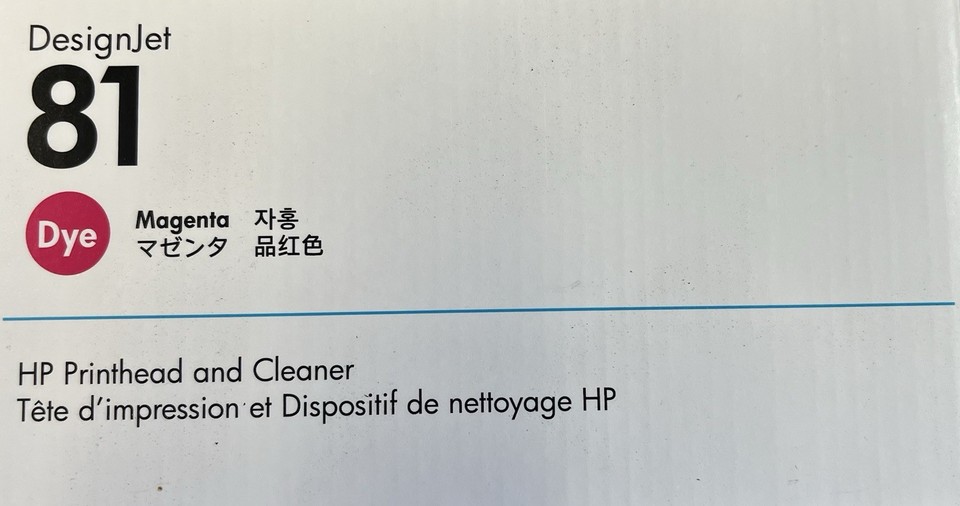 HP DesignJet 81 Magenta Dye Printhead and Cleaner | eBay