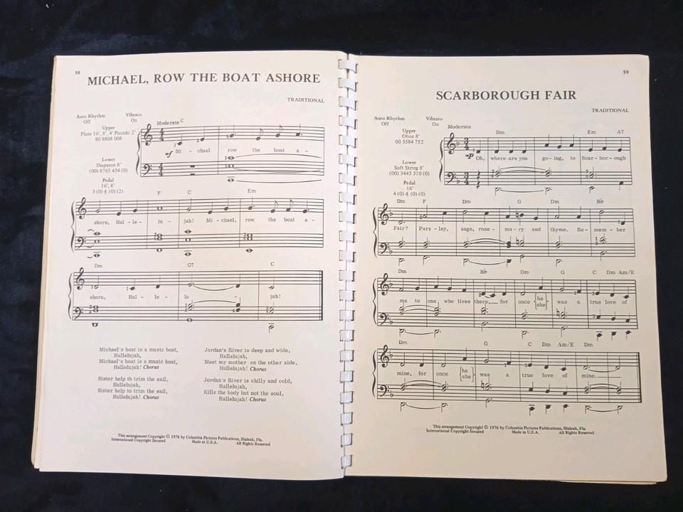 Vintage 1976 Songbook The Great Big Note Organ Book Arranged by Richard ...