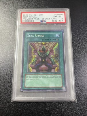 2007 Yu-Gi-Oh! Premium Pack Secret Rare Misprint Zera Ritual PSA NM-MT ...