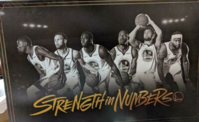 GSW Golden State Warriors Finals Strength Numbers Black Cheer Card ...