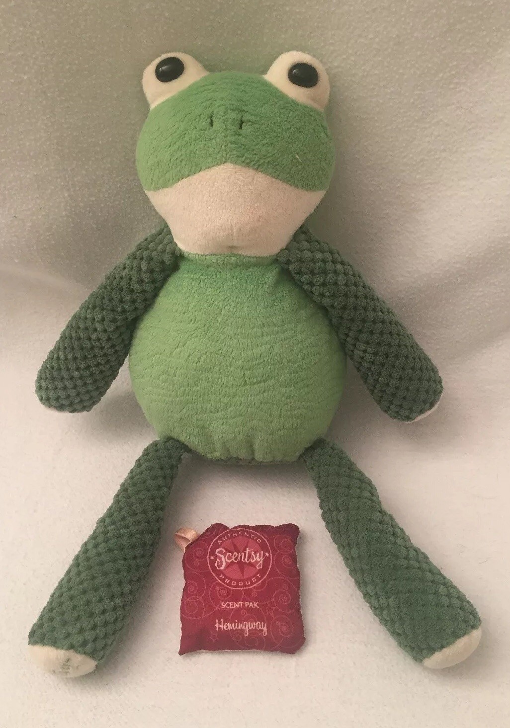 SCENTSY Buddy RIBBERT Frog Aromatherapy Plush Toy Green 16" Scent Pak ...
