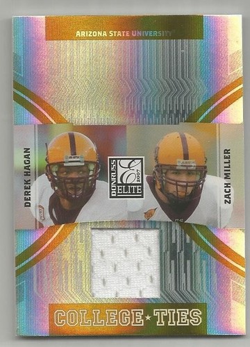 2007 Donruss Elite College Ties Jersey Derek Hagan Zach Miller # /120 ...