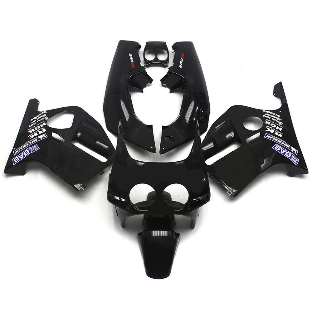 Black ABS Plastic Fairings Kit for Honda 88 89 CBR250RR MC19 1988 1989 ...