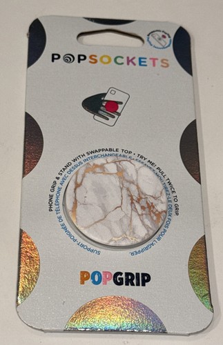 * Brand New ! Popsockets POPGRIP * GOLD LUTZ MARBLE * Phone Grip Stand ...