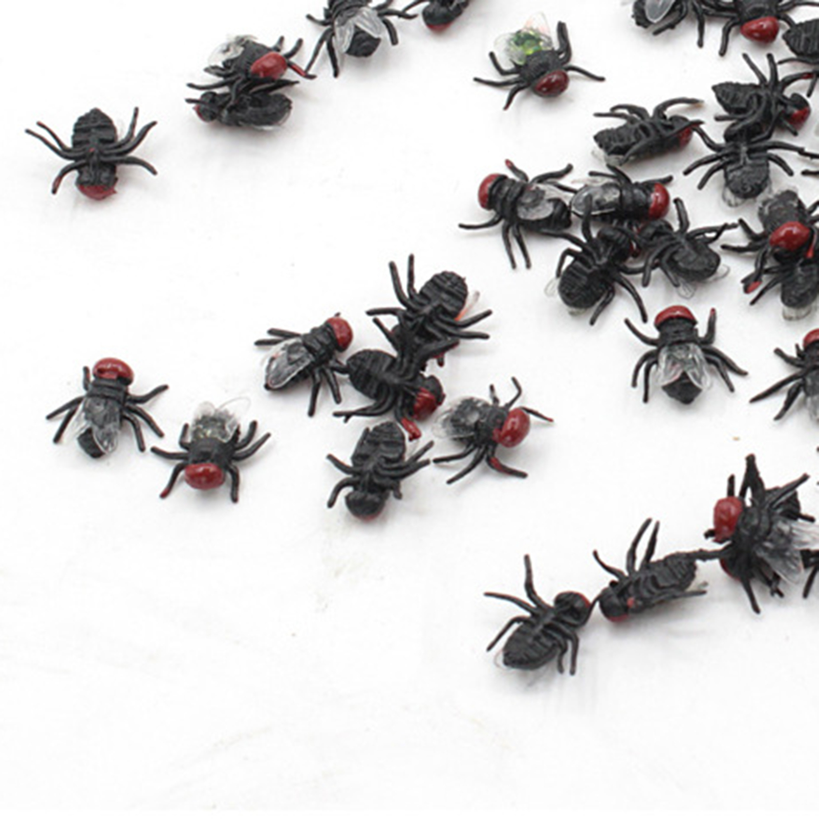 100pcs Simulated Insect Fly Vivid Durable Deceptive Fake Flies Safe | eBay