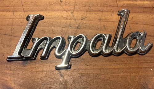 VINTAGE 1970’s CHEVY IMPALA SCRIPT METAL EMBLEM CHEVROLET OEM | eBay