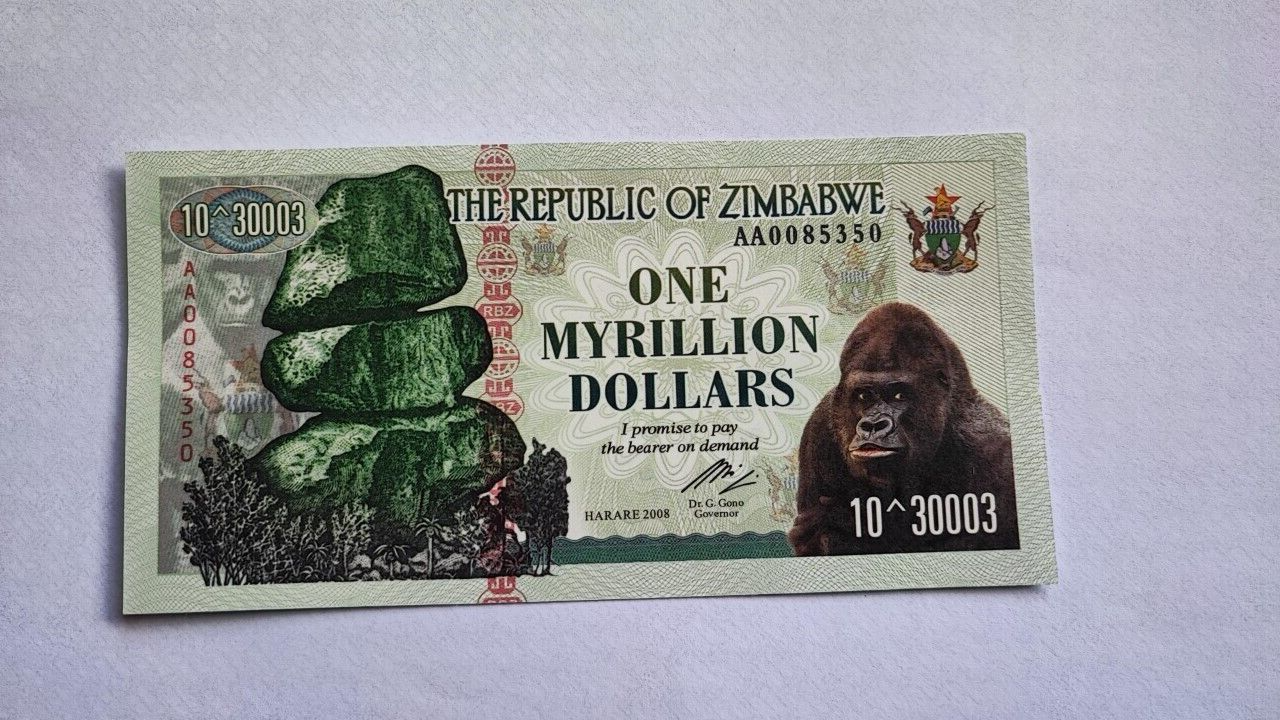Zimbabwe 1 Myrillion Dollars Banknote 100 Trillion Series | eBay UK