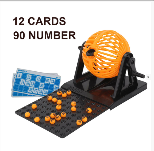 Family Bingo Lotto Game with 12 Cards 90 Bingo Balls & Dispenser | eBay