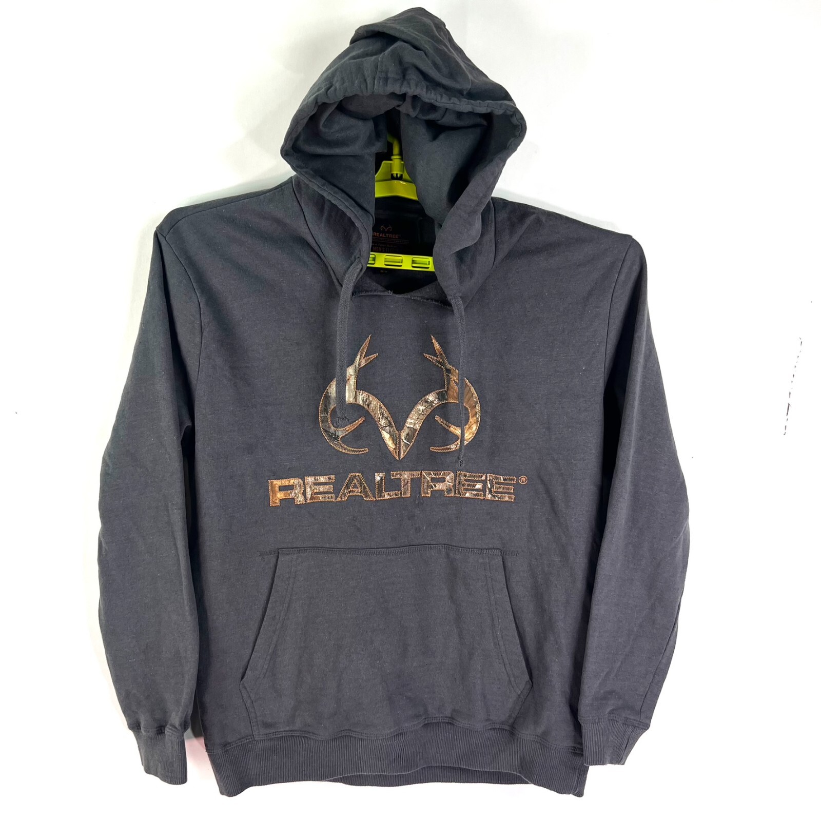 Realtree Fleece Graphic Hoodie Mens Size M Gray Embroidered | eBay