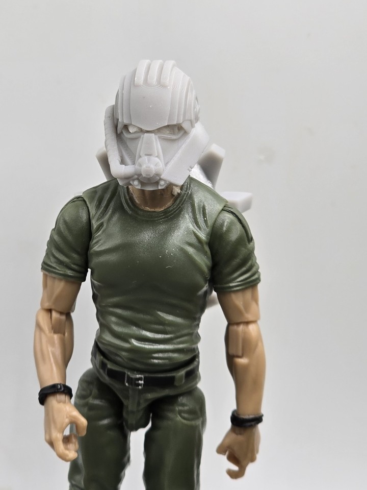 3d Printed ARMORED COMMANDER HEAD 1:18 3 3/4" GI Joe 25th Anniversary ...