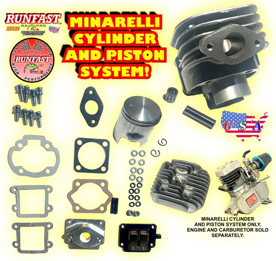 Motorized Bike Cylinder Piston Minarelli 47mm Cylinder Kit For ...