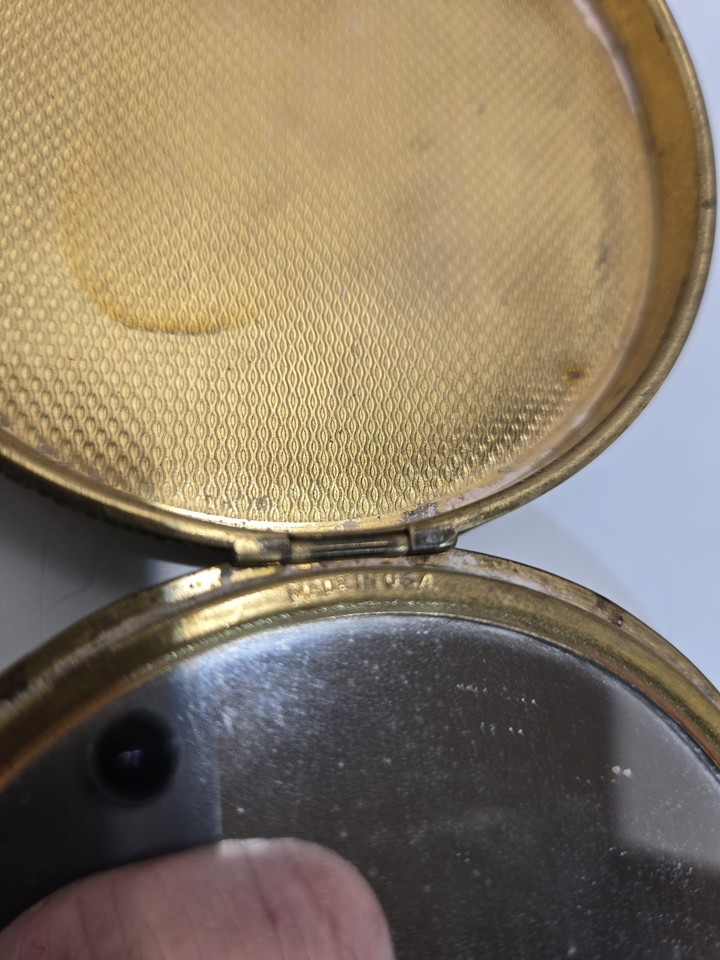 Vintage Powder Compact Victorian Courting Scene Made In USA | eBay