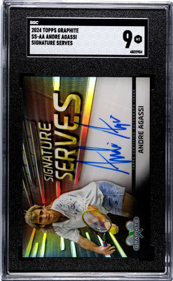 2024 Topps Graphite Andre Agassi #SS-AA Signature Serves AUTO POP 1 SGC ...