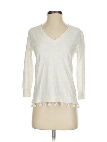 J.Crew Factory Store Women Ivory 3/4 Sleeve Top XXS | eBay
