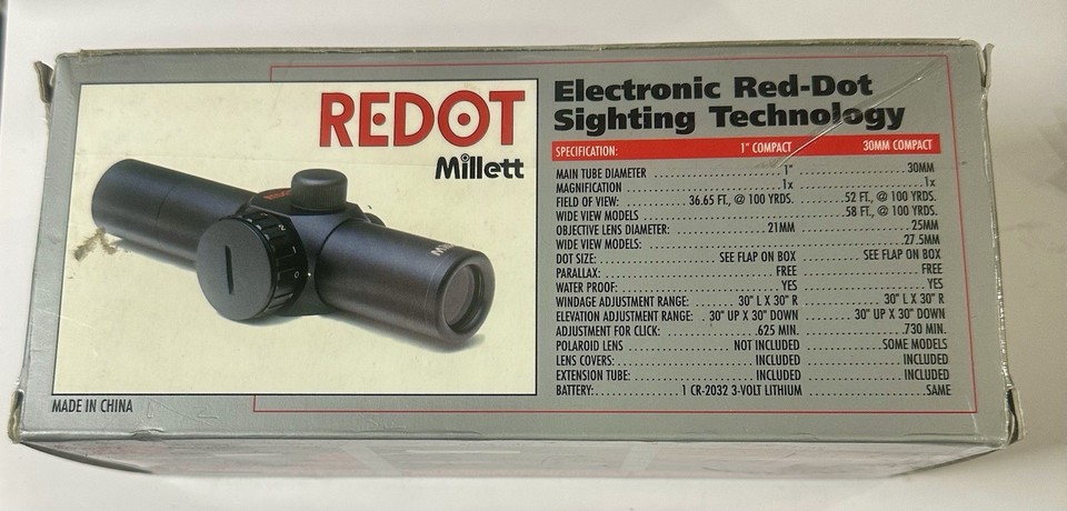 Millett Red Dot Scope Obsolete SP-1 Mint Condition..Works RARE Looks ...