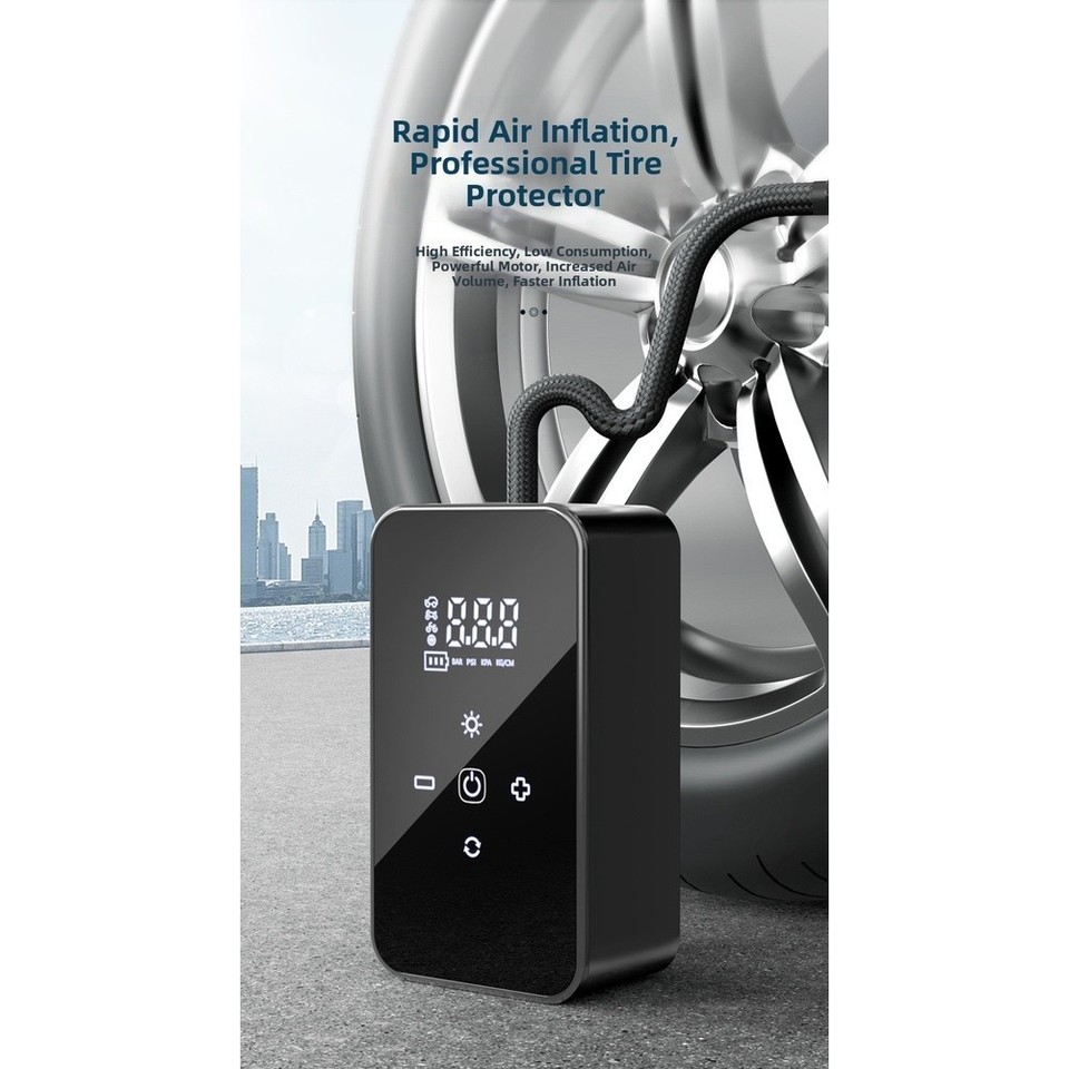 Rechargeable Portable Wireless Tire Inflator with Digital Display for ...
