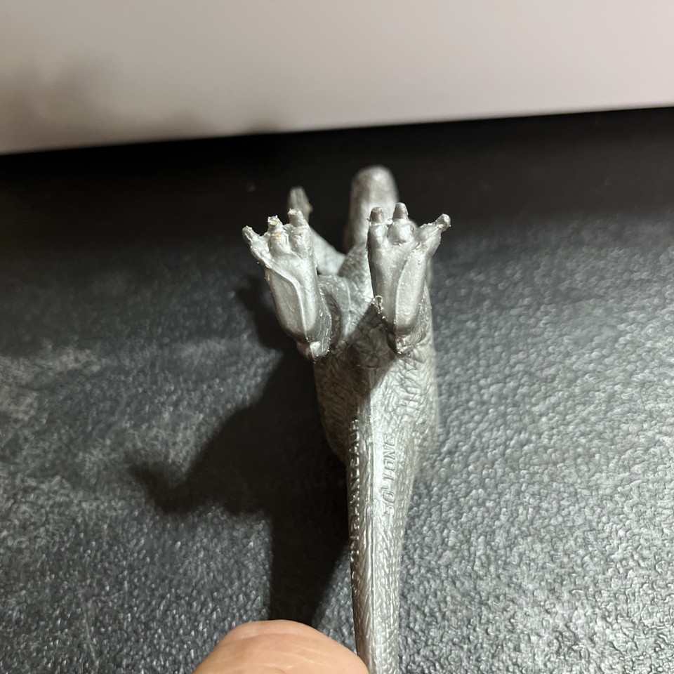 VINTAGE 1950's-60"s "MARX PLAYSET POT BELLY T-REX" DINOSAUR METALLIC ...