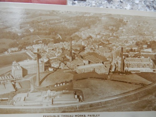 POSTCARD PAISLEY RENFREWSHIRE EARLY AERIAL FERGUSLIE THREAD WORKS | eBay UK