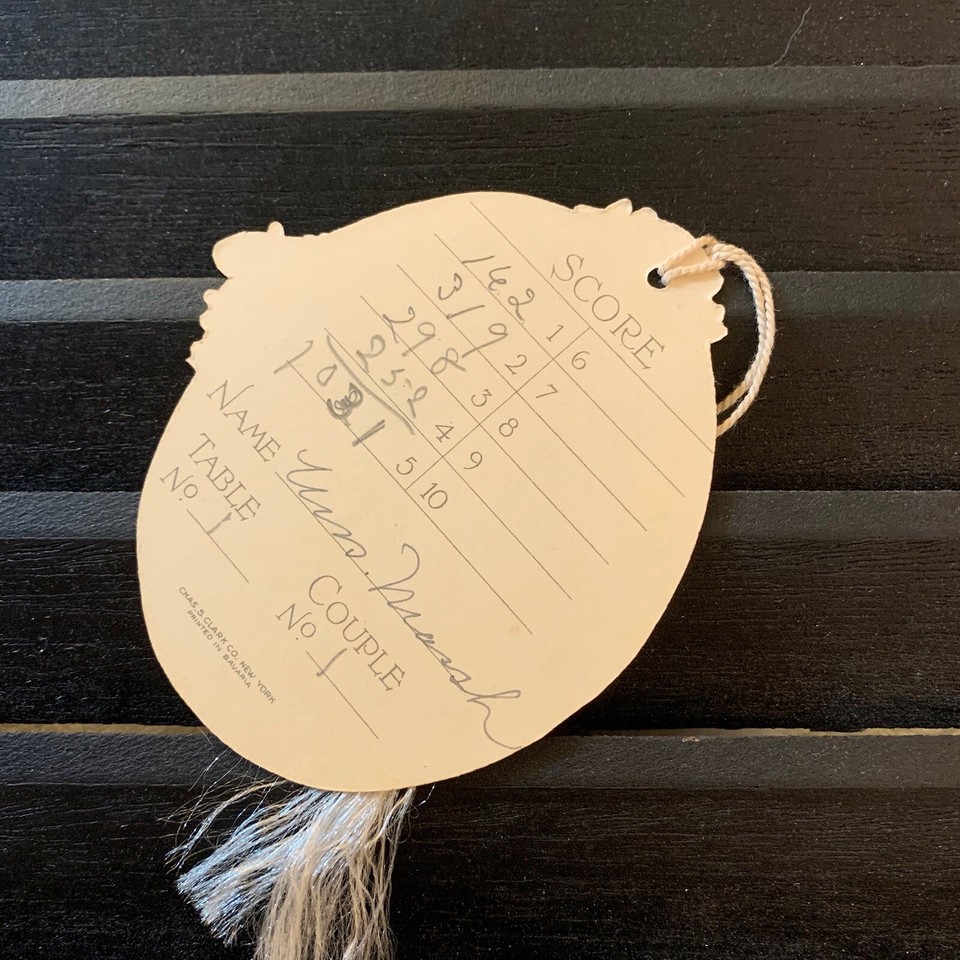 Vintage Tally Card Flowers Gold Egg Victorian | eBay