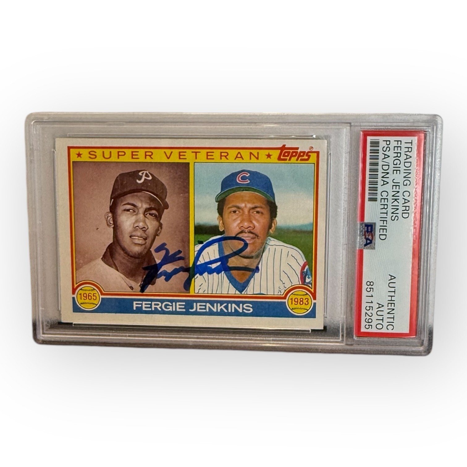 1983 Topps - Super Veteran #231 Fergie Jenkins AUTO PSA Encapsulation ...
